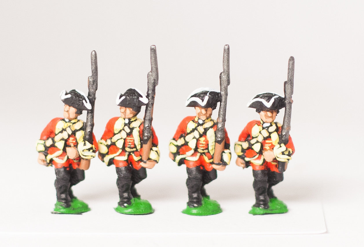 SYBR1a Seven Years War British: Musketeers, advancing, Musket upright ...